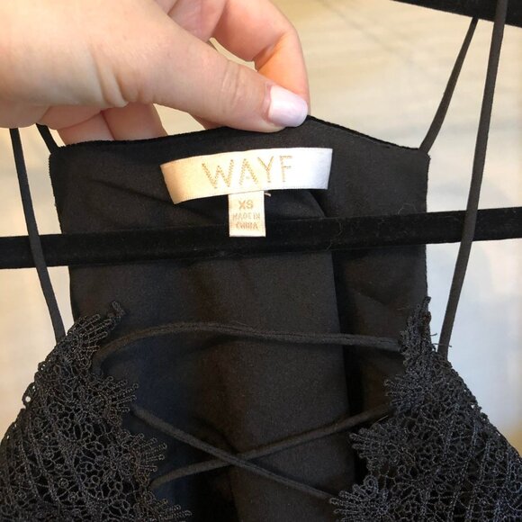 Wayf | Tops | Black Velvet Wayf Laceup Top Size Xs Like New Condition ...